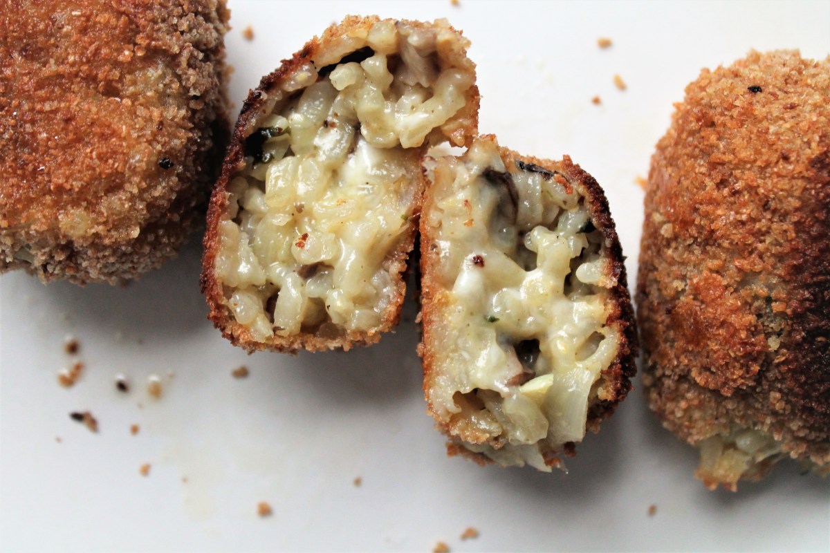 Parmesan and Mushroom Arancini with Taleggio Filling – danica does…